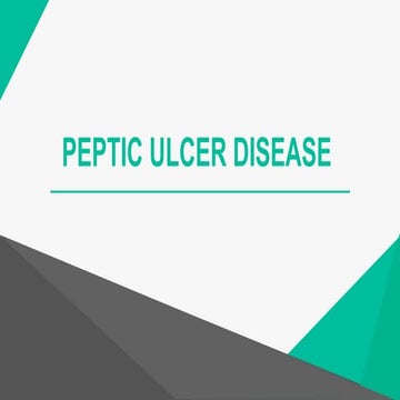 Peptic ulcer diseases introduction management | PPT