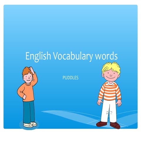 Puddles vocabulary | PPT