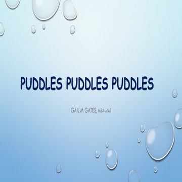 Puddles Puddles Puddles | PDF