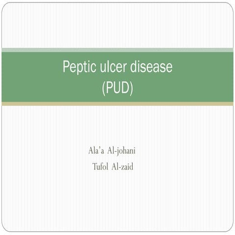 Management of Acute Exacerbation of Peptic Ulcer Disease (PUD) | PDF