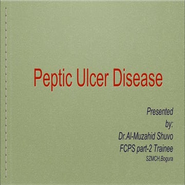 Management of Acute Exacerbation of Peptic Ulcer Disease (PUD) | PDF