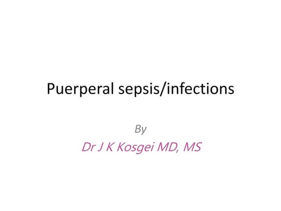 Puerperal Pyrexia | PPT | Pregnancy | Reproductive Health