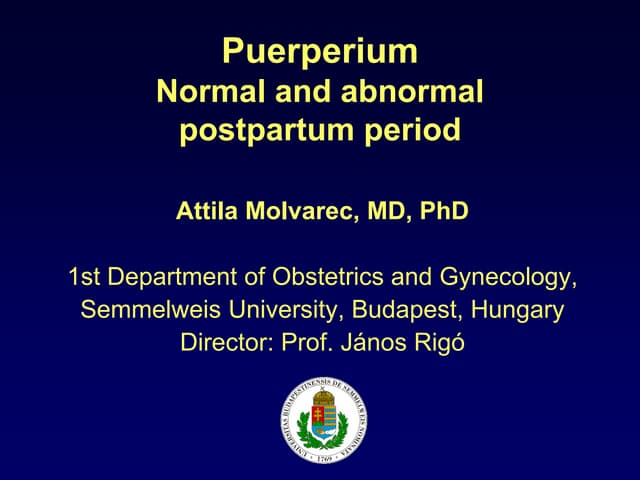 Physiological changes in puerperium | PPTX
