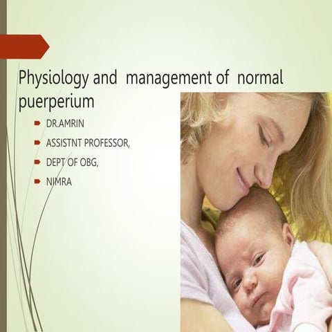 Physiology of puerperium | PPTX