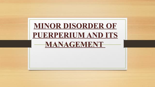 Postnatal Care and Counselling | PPTX