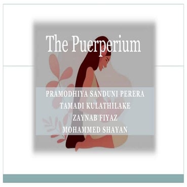the discussion of the puerperium period. | PPT