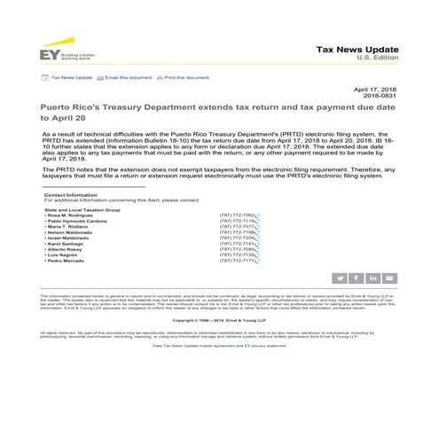 Puerto Rico's Treasury Department announces new services and ...