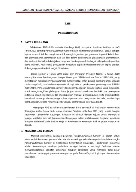 Pengarusutamaan Gender modul | PDF Pengarusutamaan Gender modul | PDF