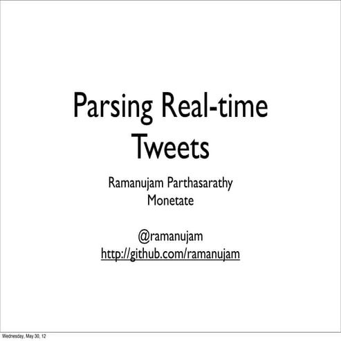 Parsing Real Time Data Using Twitter Streaming Api Pdf Internet Computing