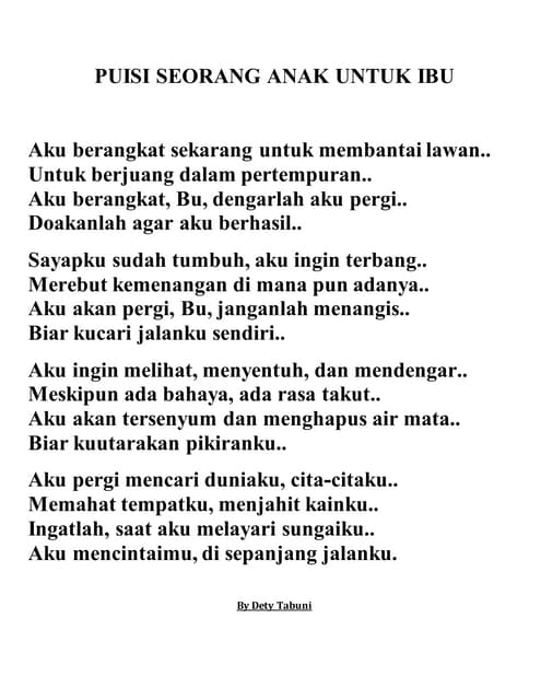Puisi untuk ibu | PDF