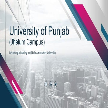 Punjab University Jhelum, Pakistan | PPT