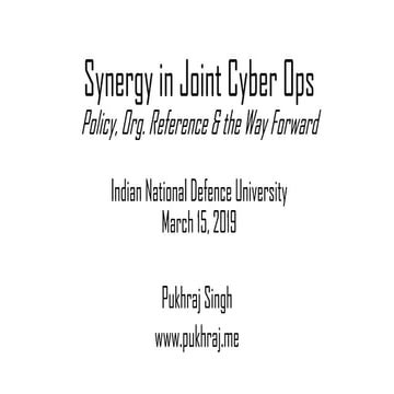 Understanding the 'physics' of cyber-operations - Pukhraj Singh | PDF