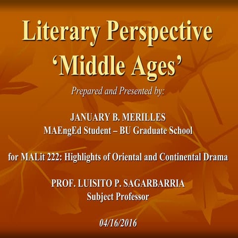 Literary perspective | PPT