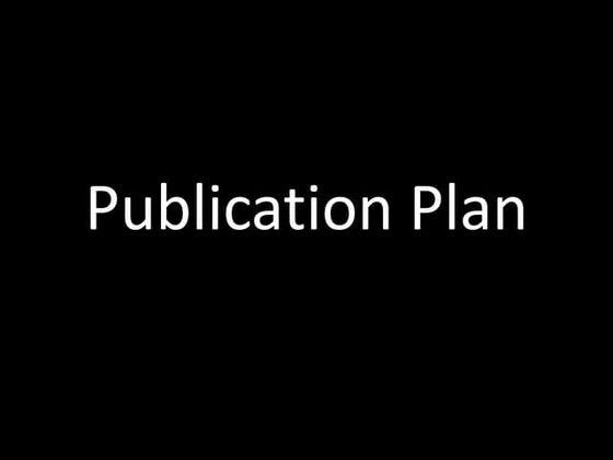 Publication plan | PPT
