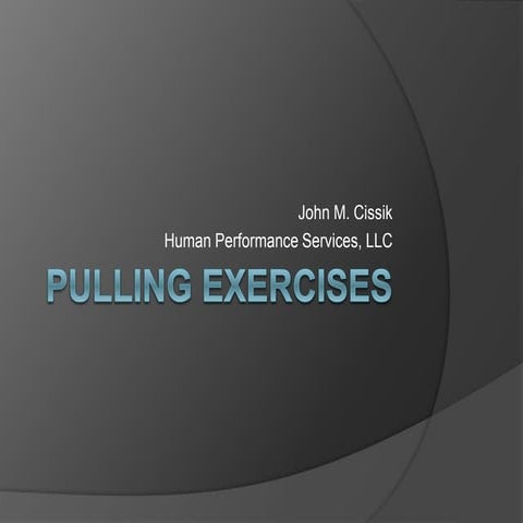 Pulling Exercises: Analyzing the Deadlift | PPTX | Bodybuilding | Sports