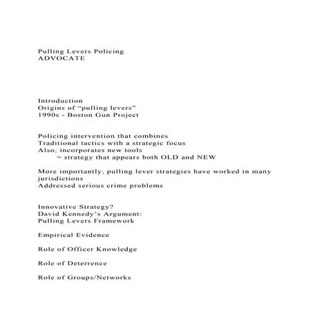 Pulling Levers PolicingADVOCATEIntroductionOrigi.docx