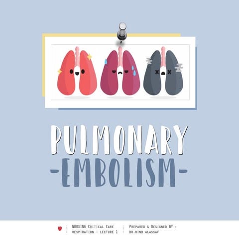 Pulmonary embolism ppt | PPTX