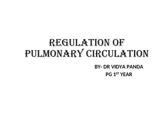 Pulmonary circulation | PPT