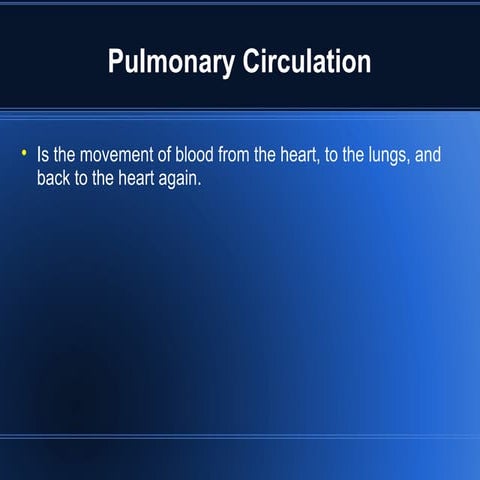 Pulmonary circulation | PPT
