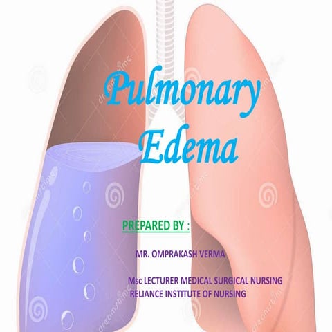 Cardiogenic vs noncardiogenic pulmonary edema (ARDs) | PPTX