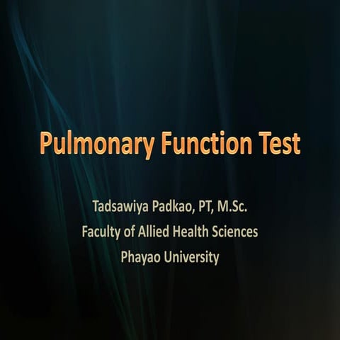Pulmonary function test | PDF