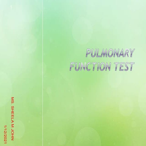 Pulmonary function test