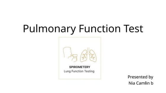 Pulmonary Function Test | PPTX | Lung and Respiratory Health | Diseases ...