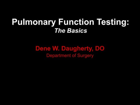 Bed side pulmonary function tests 7 | PPTX