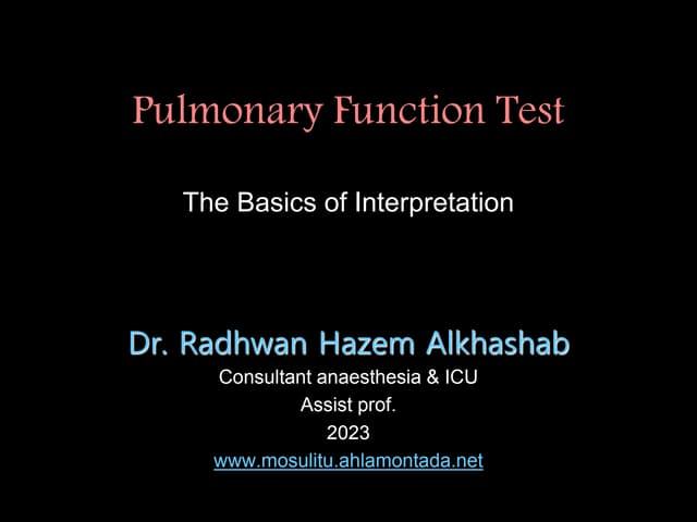 Pulmonary Function Test | PPTX