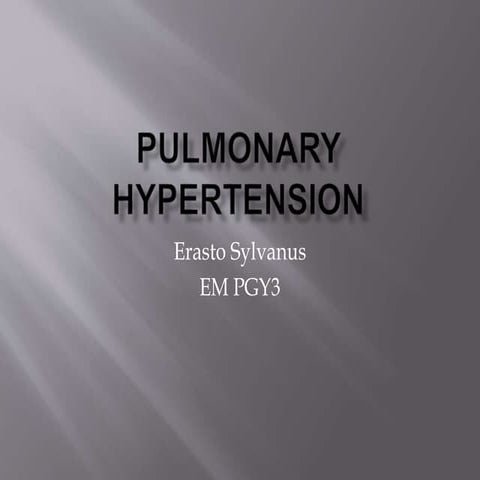Pulmonary hypertension | PPT