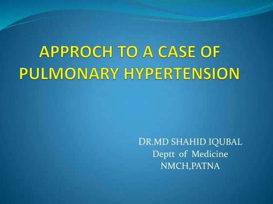 Pulmonary hypertension | PPT