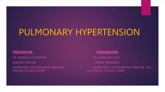 Ppt Pathology Of Pulmonary Hypertension Powerpoint