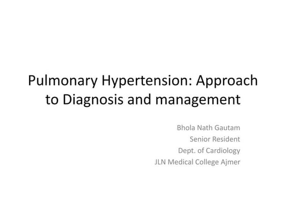 PAH (pulmonary artery hypertension ) pah | PPT