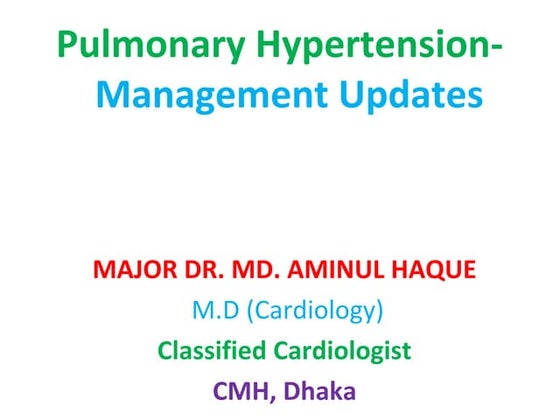 Pulmonary Hypertension 1 | PPT