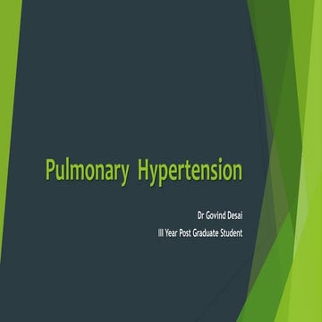 Pulmonary hypertension 27 06-19 | PPT | Free Download