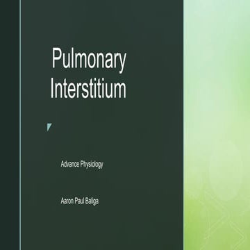 Pulmonary interstitium | PPTX | Lung and Respiratory Health | Diseases ...