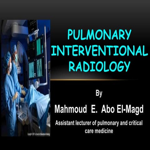 Pulmonary interventional radiology techniques | PDF