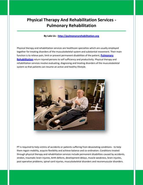 Introduction to physiotherapy | PPT