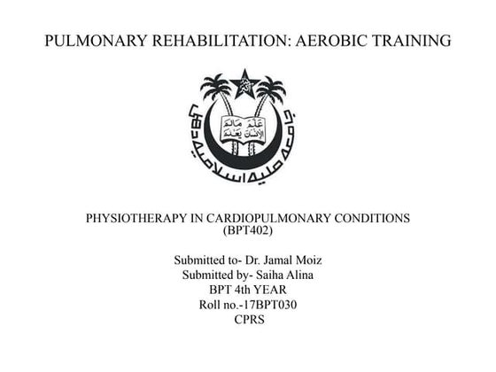 Pulmonary rehabilitation | PPT