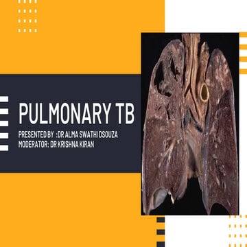 Radiographic manifestations of pulmonary tuberculosis | PPTX