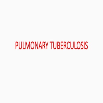 Radiographic manifestations of pulmonary tuberculosis | PPTX
