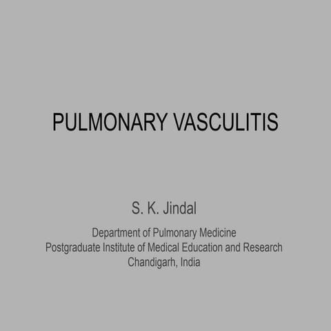 Pulmonary Vasculitis | Jindal Chest Clinic | PPT
