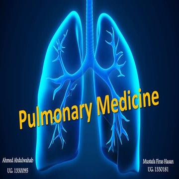 Pulmonology | PPTX