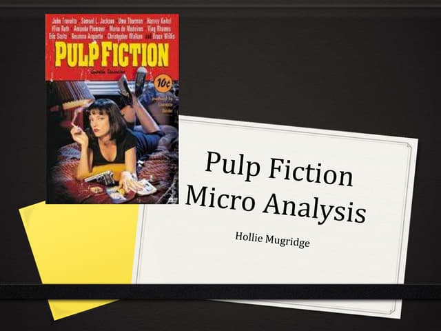 Opening sequence analysis- pulp fiction | PPTX | True Crime | Genres
