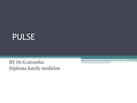 Types of Arterial pulses | PPT