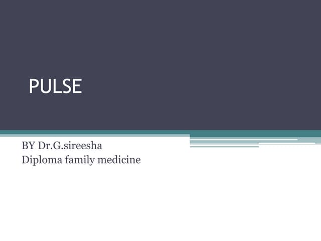 Types of Arterial pulses | PPT