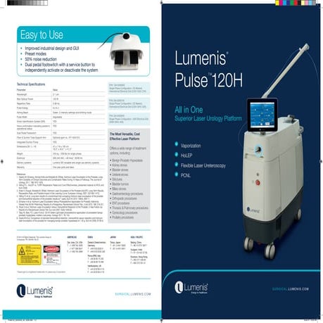 Pulse120 brochure - Flexible laser ureteroscopy | PDF
