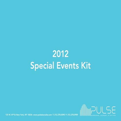 Pulse 2012 Events Kit | PDF