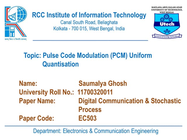 Pulse code modulation tutorialspoint | PDF