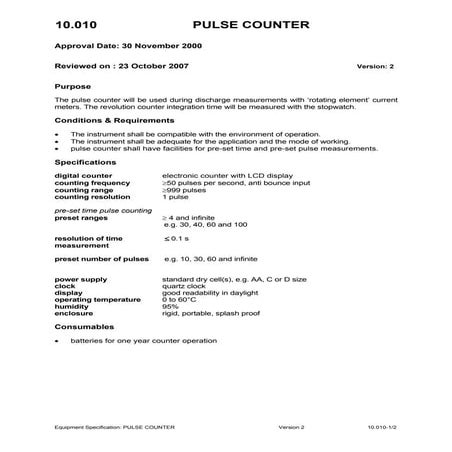 Pulse counter | PDF